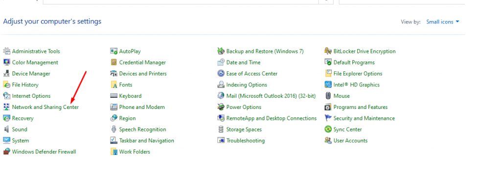 Cách mở Network and Sharing Center - Hướng dẫn TENTEN