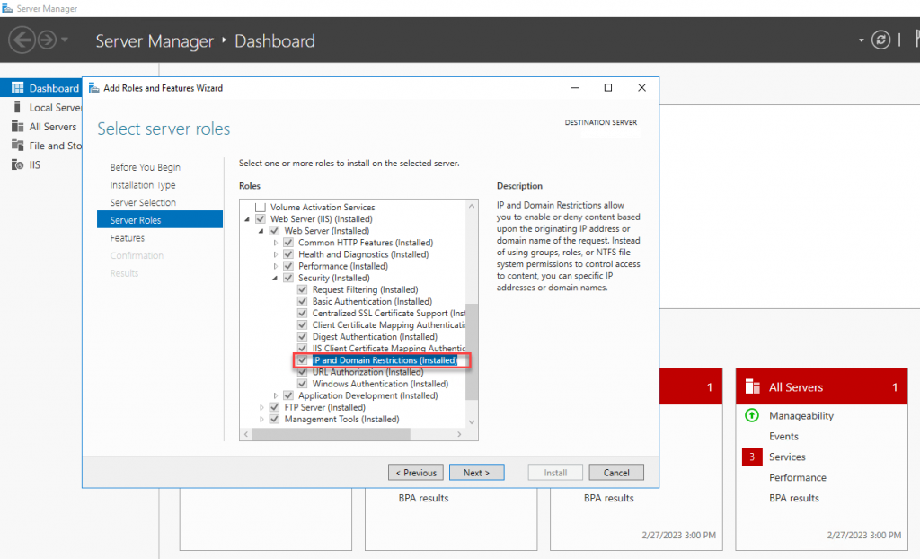 Limit connection IIS webserver - Hướng dẫn TENTEN