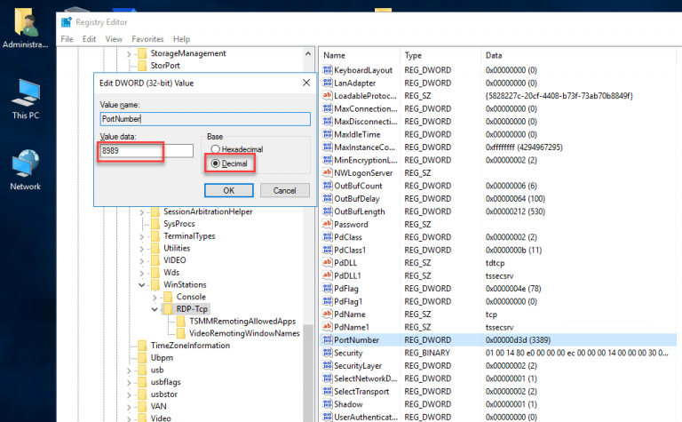Đổi Port remote desktop Windows (Port 3389) - Hướng dẫn TENTEN