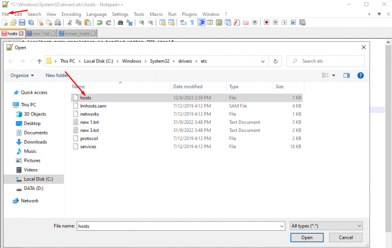 Hướng dẫn xoá, thêm địa chỉ IP file host trên máy tính cá nhân. - Hướng dẫn TENTEN