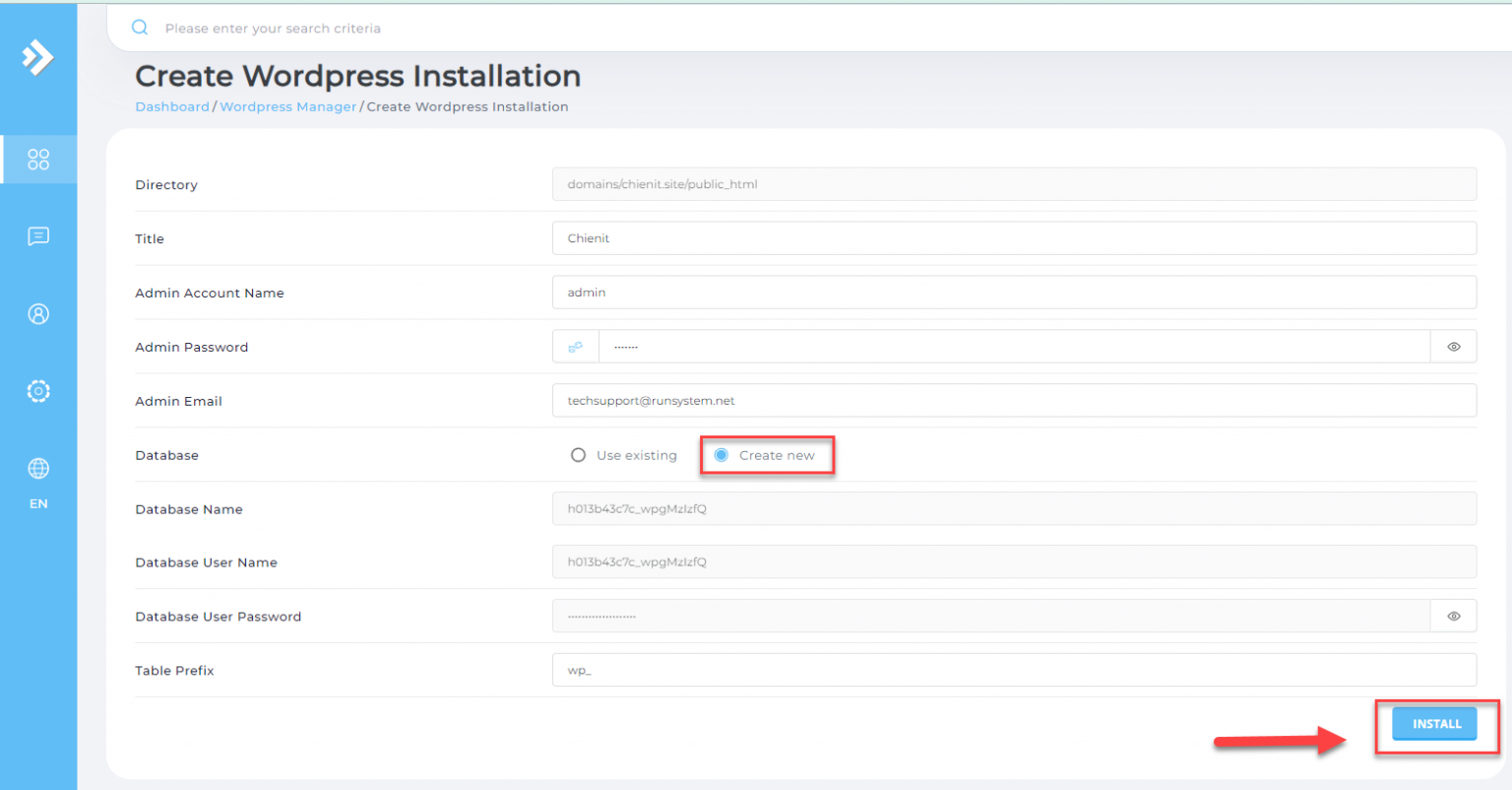 Hướng Dẫn Cài Đặt Website WordPress Trên DirectAdmin - Hướng dẫn TENTEN